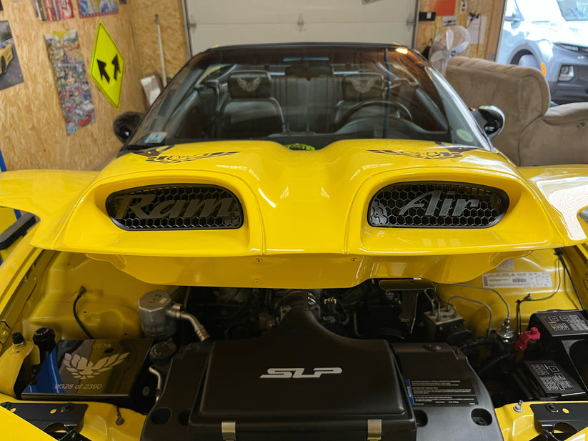 98-02 Pontiac Trans Am WS6 Ram Air hood grills with "Ram Air" text ...